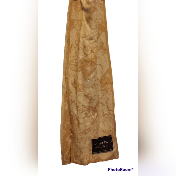 Coach | Accessories | Coach Cashmere Wool Scarf Horse Carriage Logo ...
